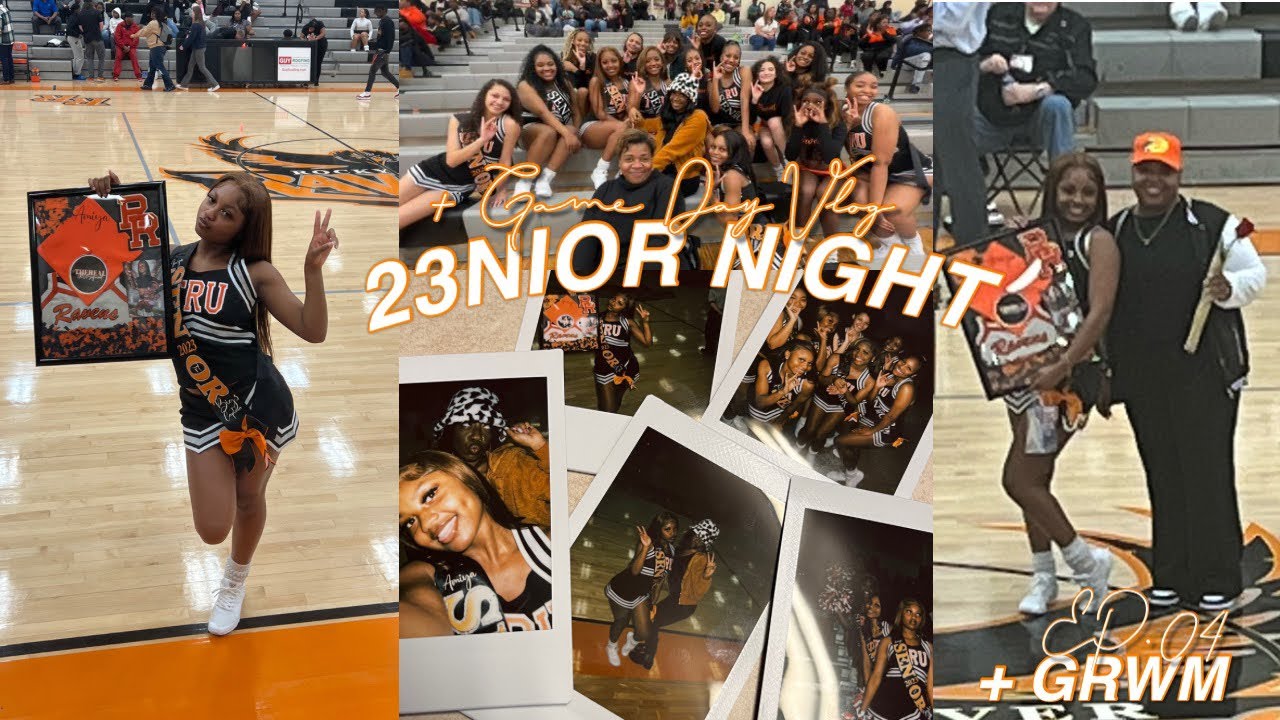 SENIOR NIGHT CHEER EDITION GRWM + VLOG | SENIOR SZN EP. 04 ...