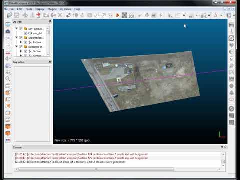 Cloud Compare Extract sections from point cloud - YouTube