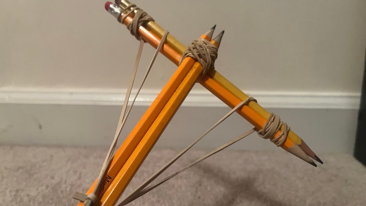 Pencil crossbow (easy) - YouTube