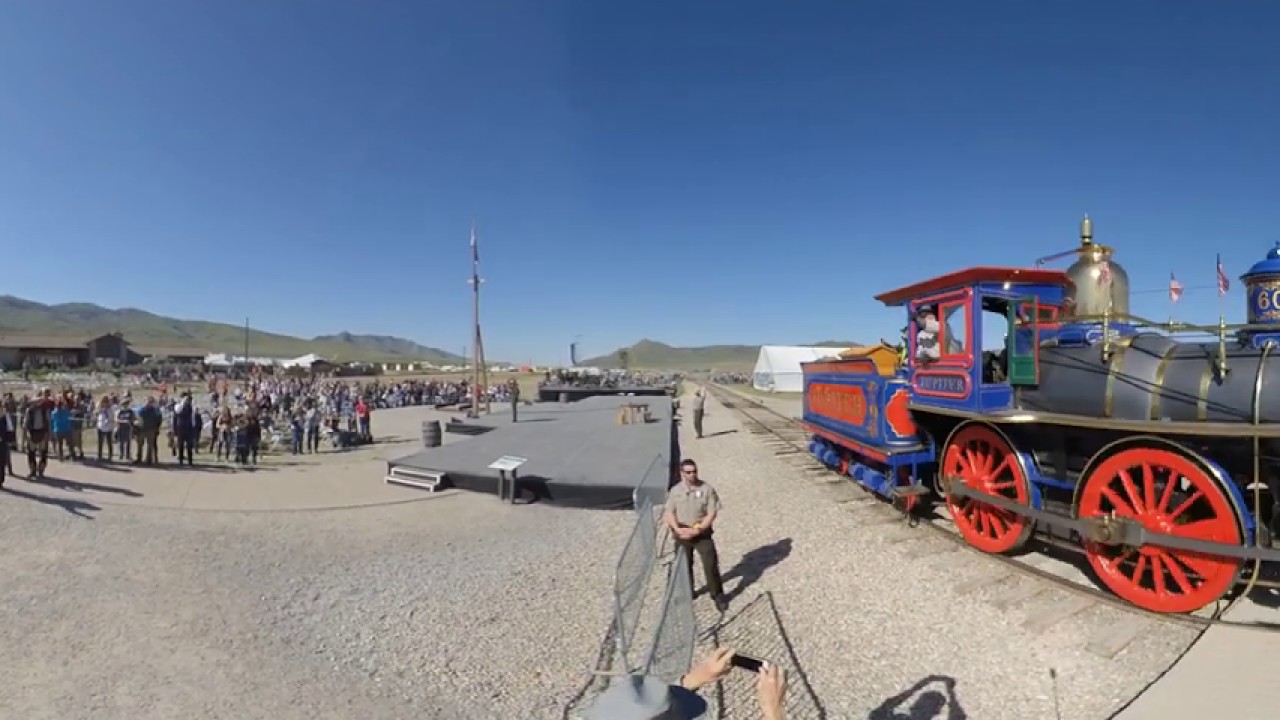 360 Video - Spike 150 - Steam Locomotives Jupiter and 119 Come Together ...