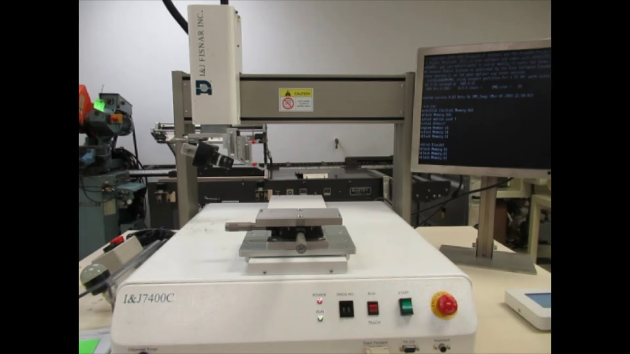 I&J Fisnar Inc. Model IJ7400C Dispensing Robot. - YouTube