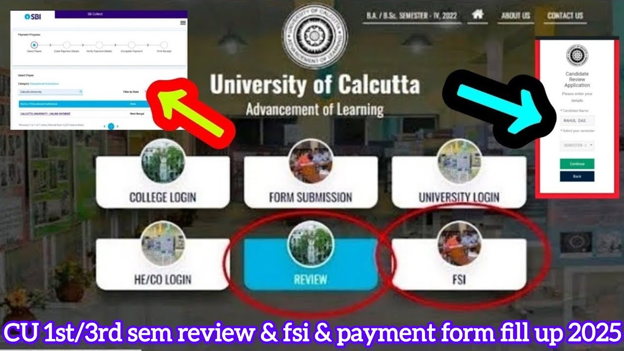 CU 3RD SEM REVIEW FSI FORM FILL UP 2025 PROCESS || HOW TO APPLY FOR ...