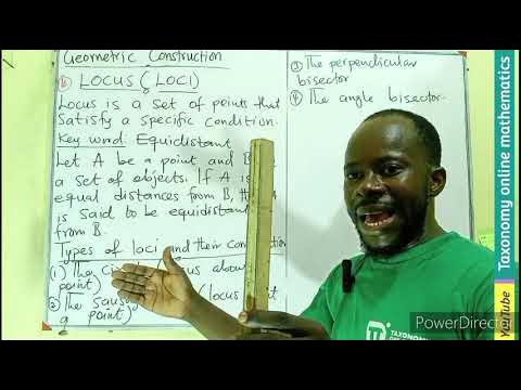 Geometric Construction: Introduction to the concept of Locus (Plural Loci) of a point and their ...