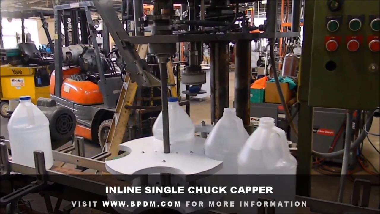 Inline Single Chuck Capper - YouTube