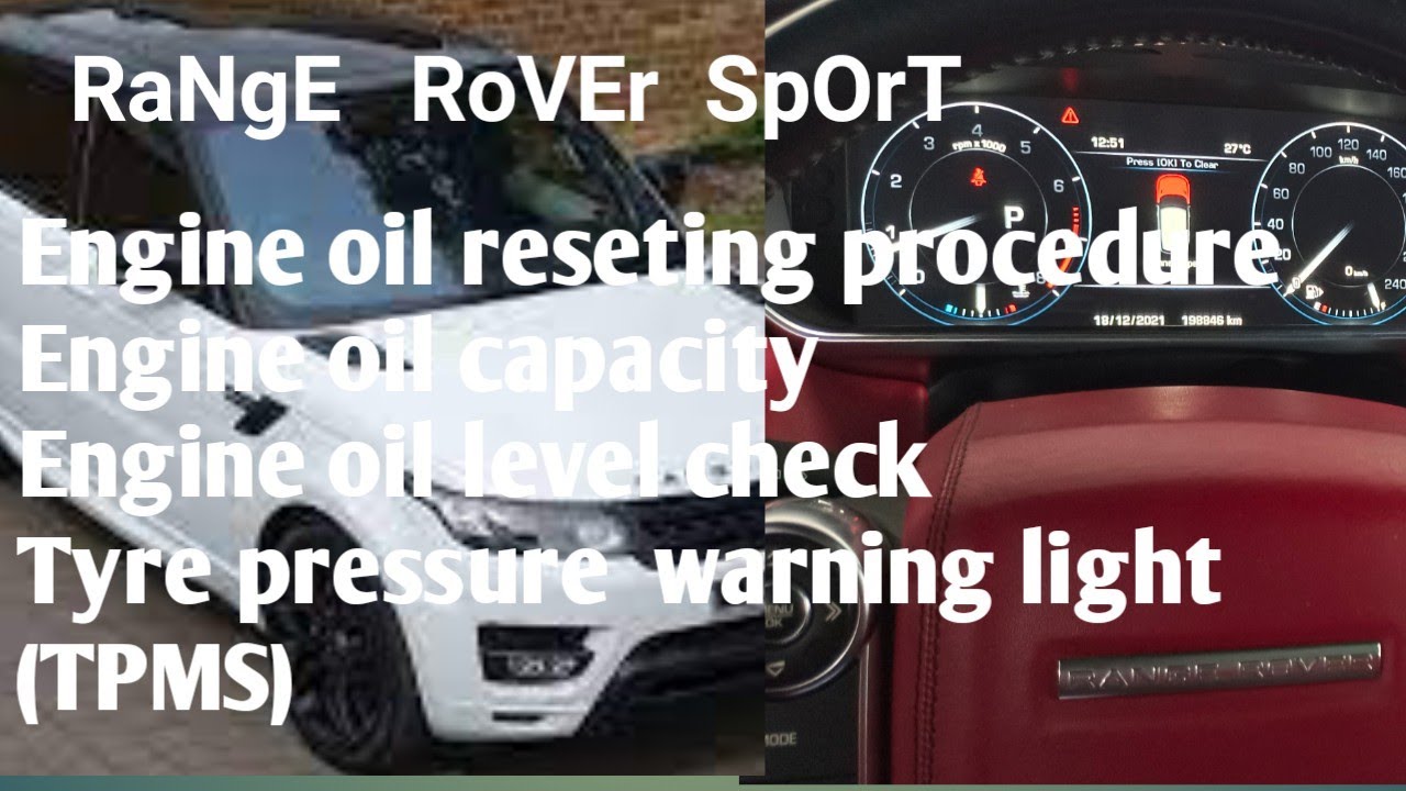 Range Rover TpMs warning reset, engine oil reseting procedure 🧑‍🔧🧑‍🔧 ...