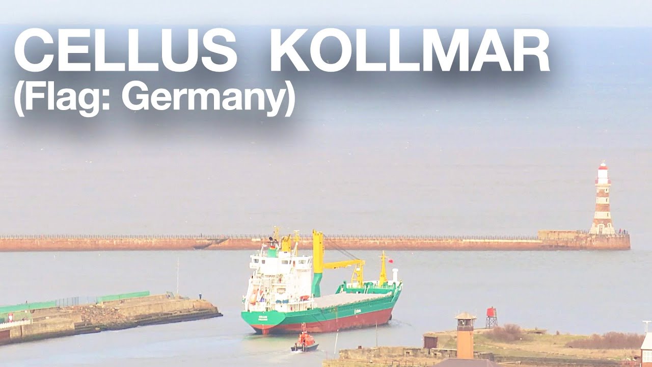 (Time-lapse) CELLUS KOLLMAR - (Flag: Germany) - ship departing - 01 ...