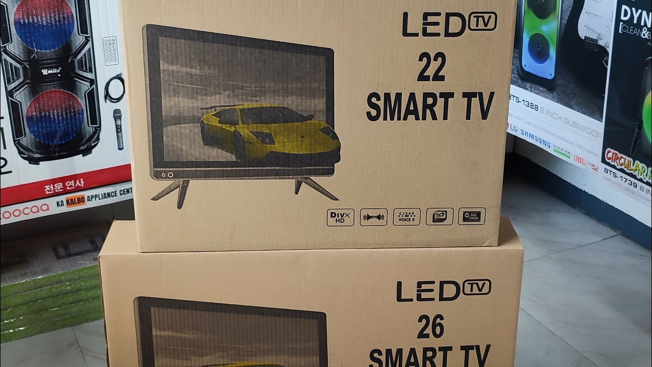 22" 26" Smart android TV CoBY Brand tempered Glass - YouTube