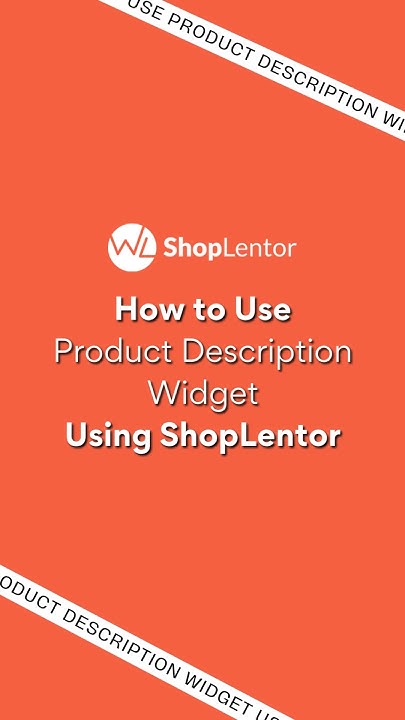 How to Use Product Description Widget Using ShopLentor #elementor #woocommerce #wordpress # ...