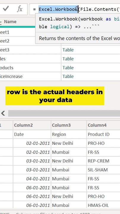 Power Query Trick : Remove Promote Headers 🔥 - YouTube
