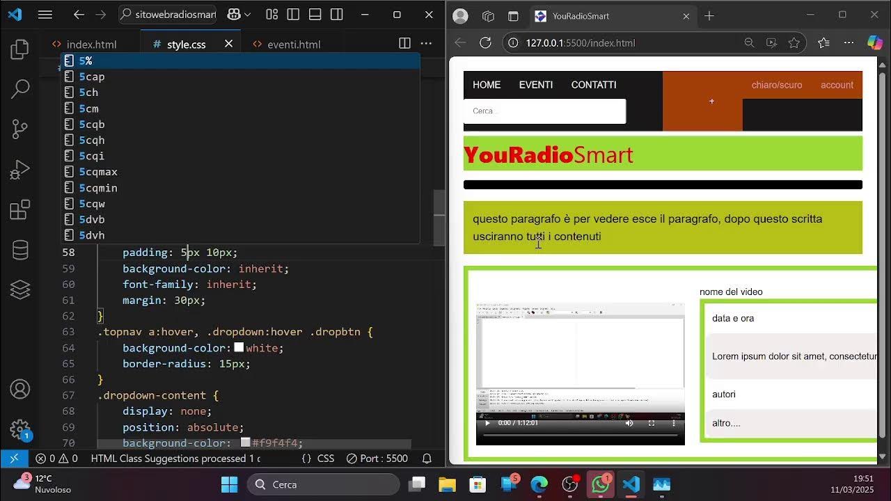 programmiamo insieme //VS code HTML &CSS road to 75 iscritti!! - YouTube