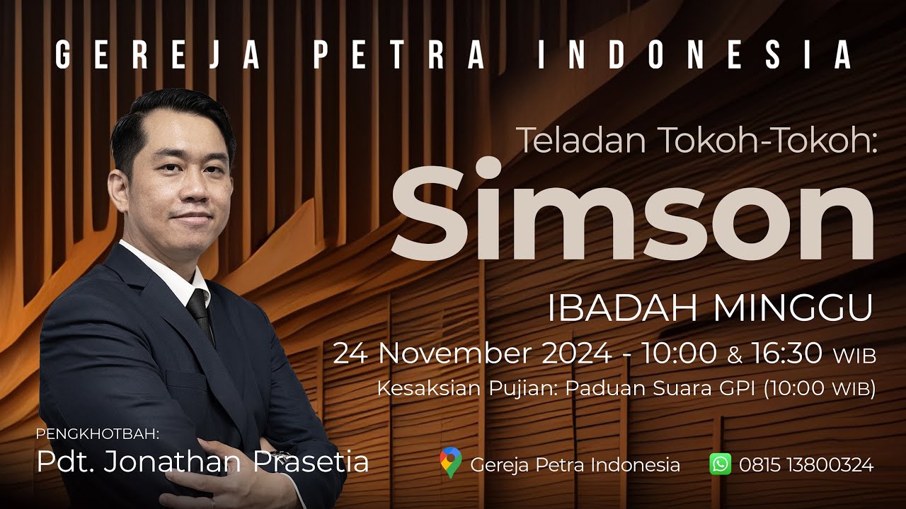 Kebaktian Gereja Petra Indonesia 24 November 2024 - YouTube