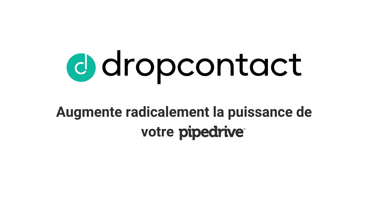 Booster son CRM Pipedrive avec l'intégration Dropcontact - YouTube