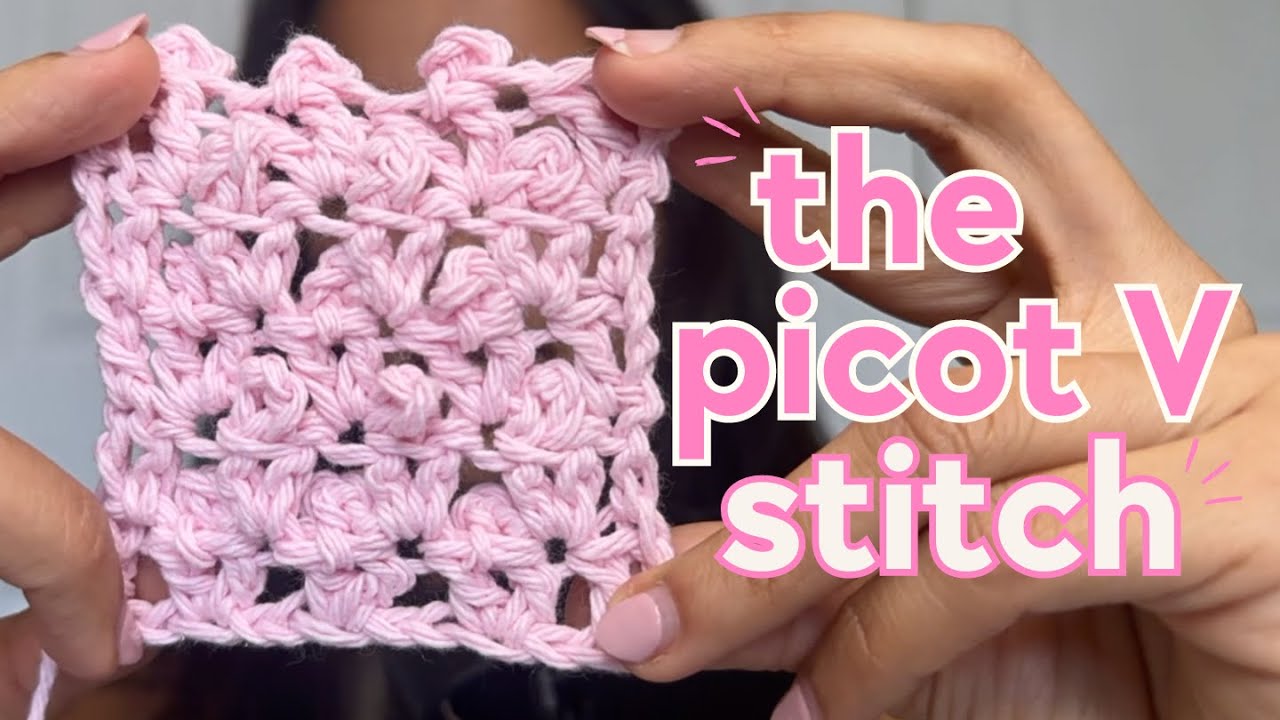 How to: Picot V stitch (crochet tutorial) - YouTube