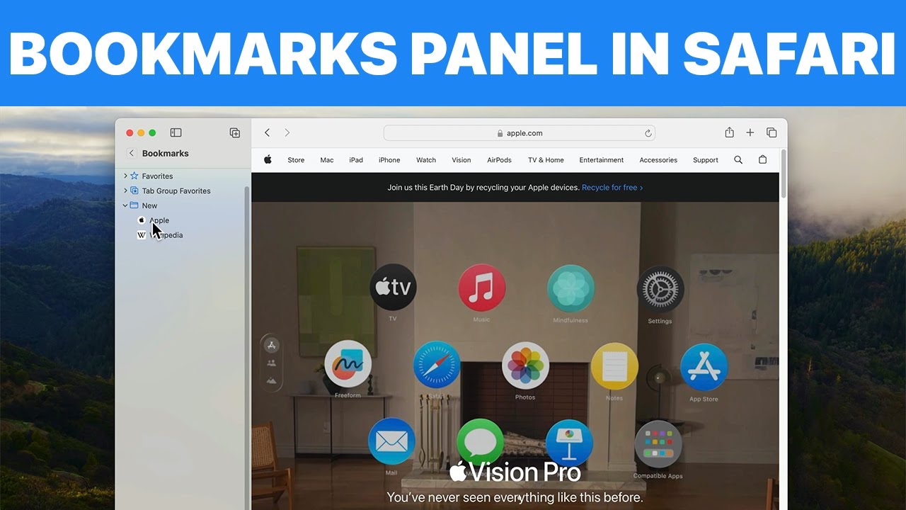 How to Show Bookmarks Panel in Safari on Mac (Tutorial) - YouTube