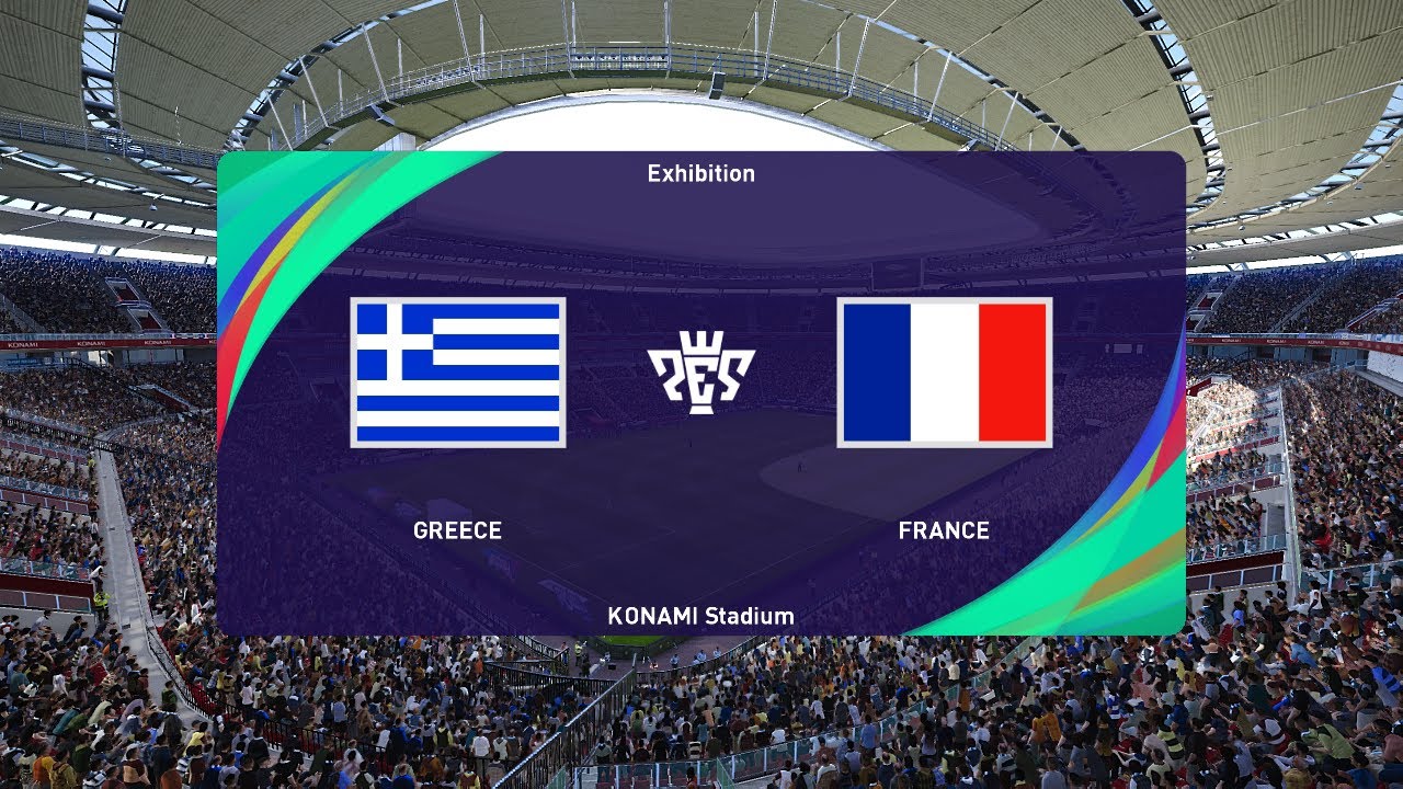 Greece vs France (21/11/2023) UEFA EURO 2024 PES 2021 - YouTube