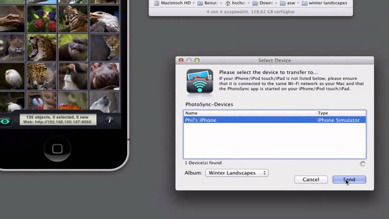 PhotoSync - Sending photos to iOS from Mac Companion - YouTube