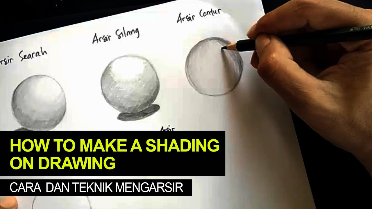 TEKNIK ARSIR DAN SHADING MENGGAMBAR BENTUK - YouTube