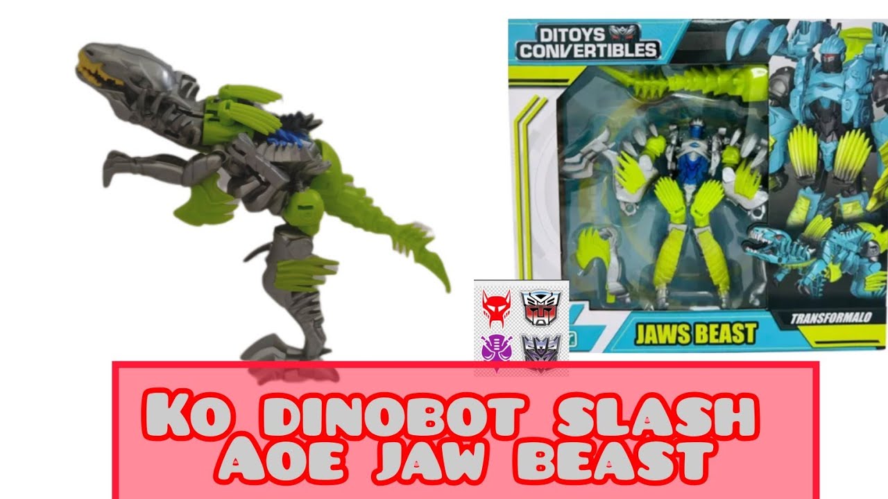 jaw beast ko dinobot slash movie aoe bootleg - YouTube
