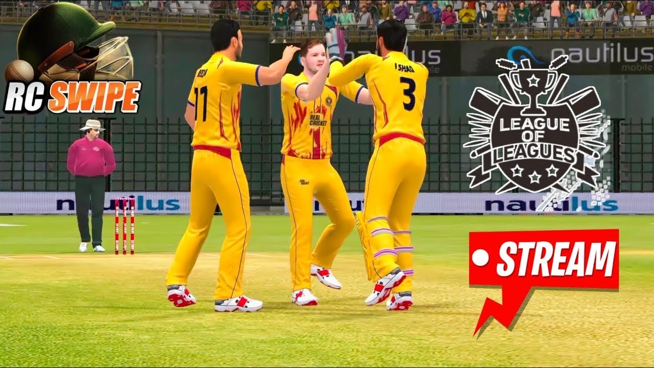 REAL CRICKET SWIPE LEAGUE OF LEAGUE LIVE GAMEPLAY AMIR GAMING PLAYZ RC ...