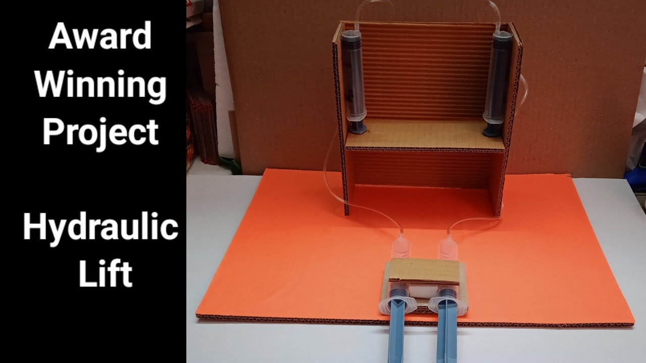Award Winning Hydraulic Lift Model | Science Projects | DIY Hydraulic ...