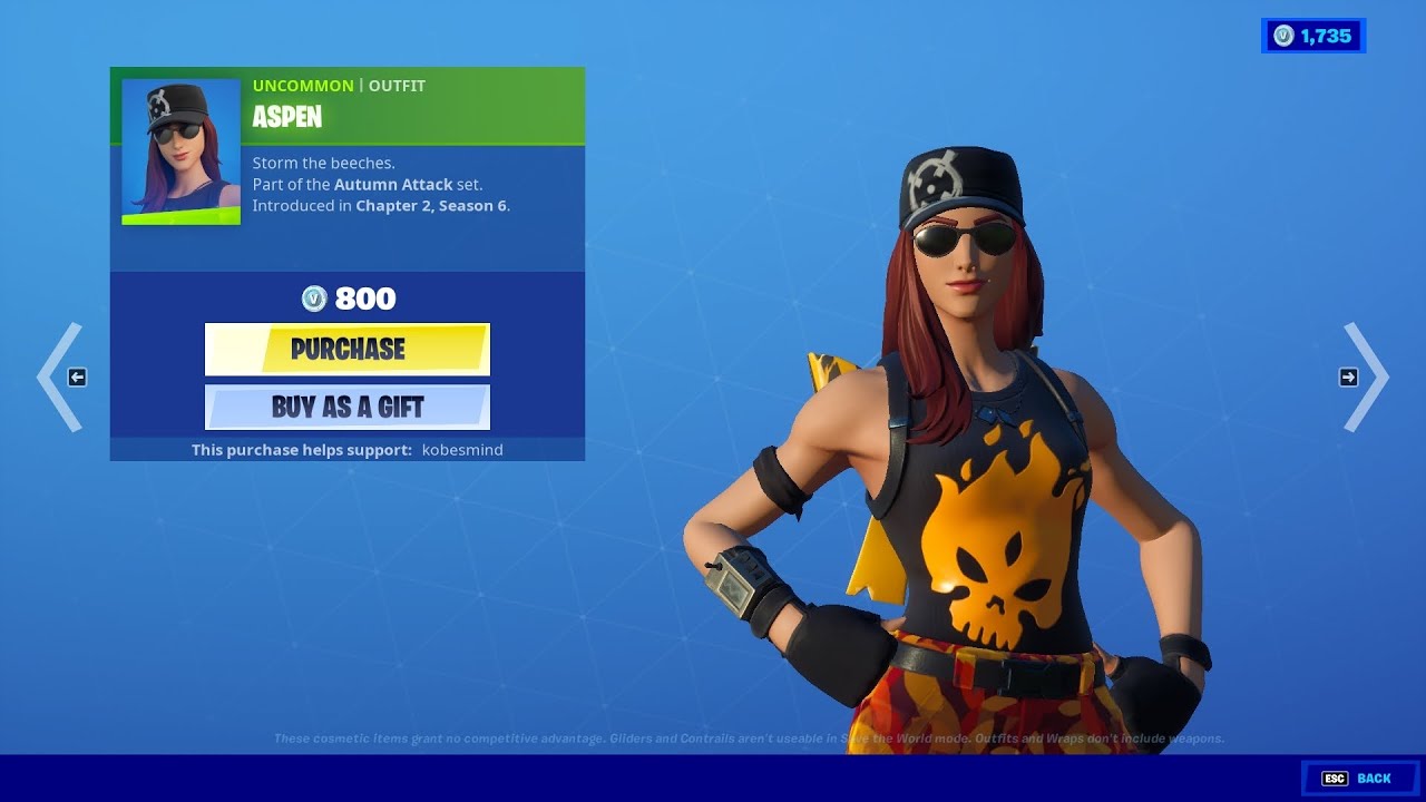 New Aspen Fortnite Skin Is Amazing Fortnite Item Shop Youtube