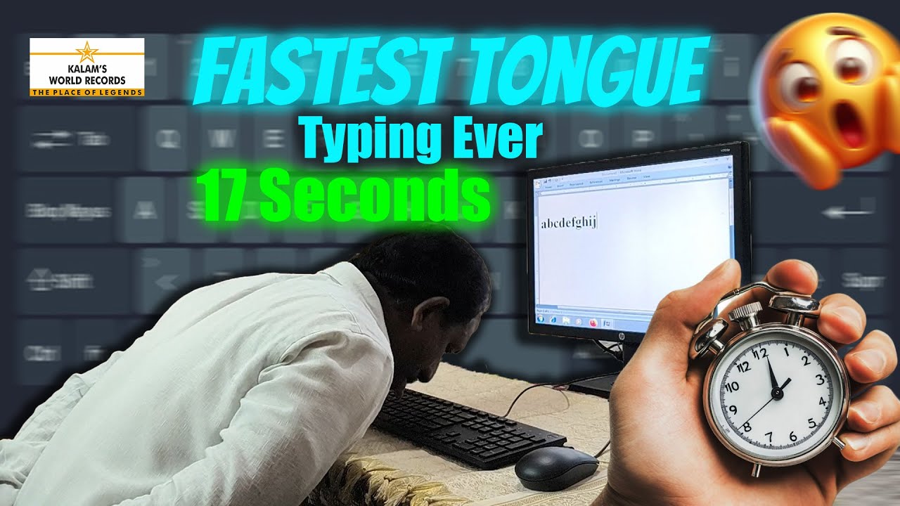 Fastest Human Tongue? Watch This Typing Record! - YouTube
