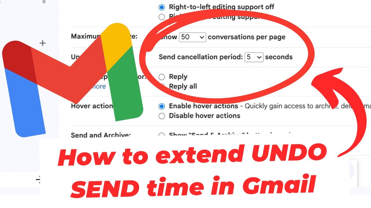 How to extend UNDO SEND time in Gmail (Recall Email) - YouTube