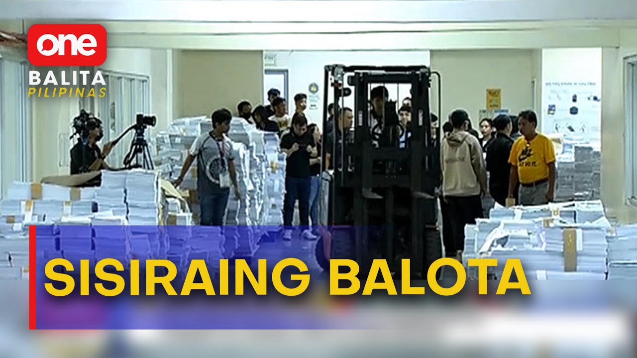 Mga balota, dinala na sa warehouse ng Comelec sa Laguna para sa paper ...
