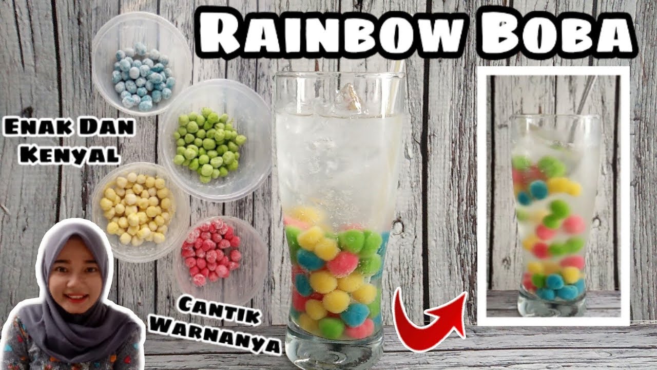 MEMBUAT RAINBOW BOBA CUMA 3 BAHAN | MINUMAN KEKINIAN - YouTube