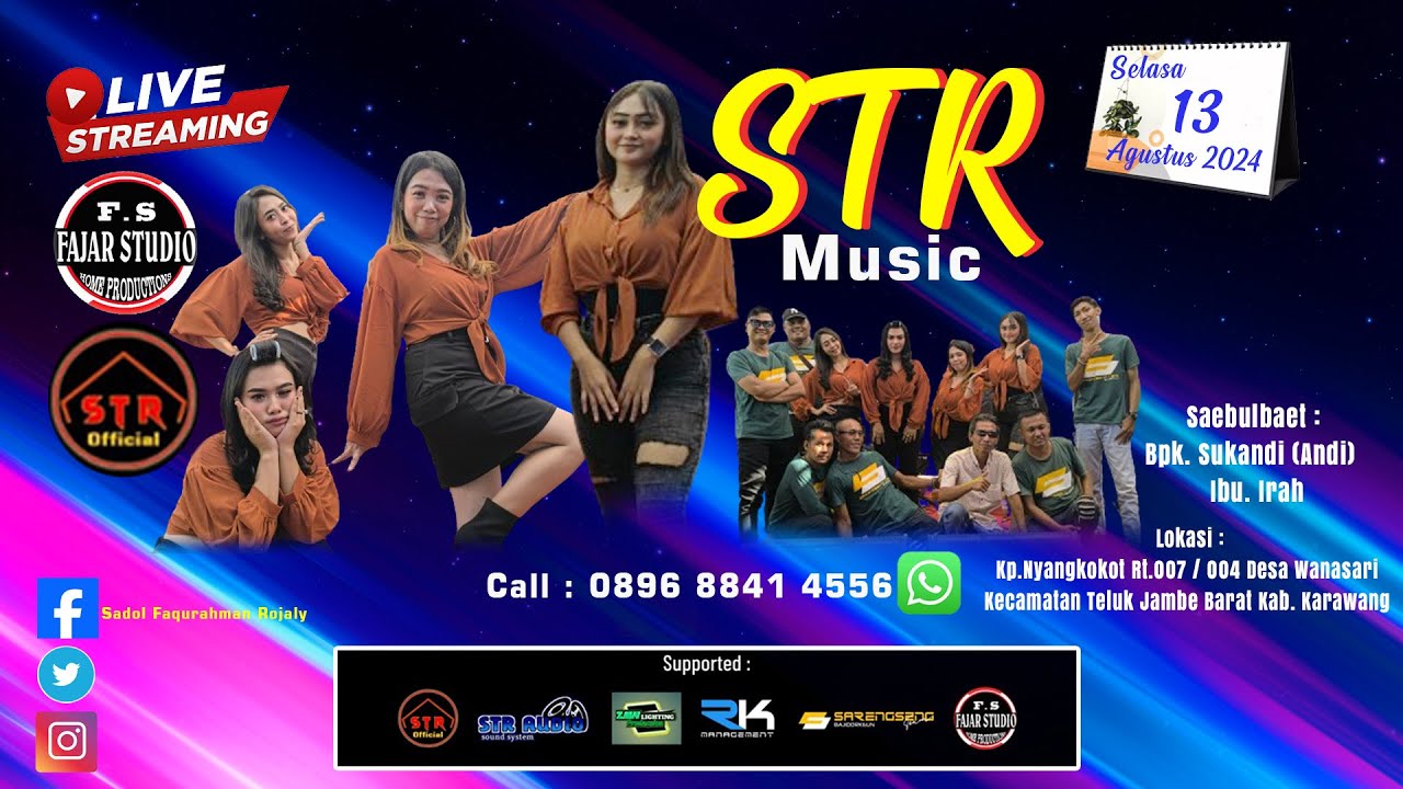 🔴 LIVE PART 2 STR MUSIC 13 AGUSTUS 2024 KP.NYANGKOKOT - WANASARI - YouTube