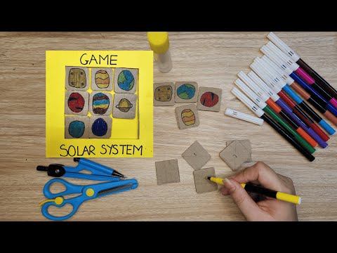DIY Slide Planets Game for kids | How to learn Planets Order GAME | Planets Toy Game