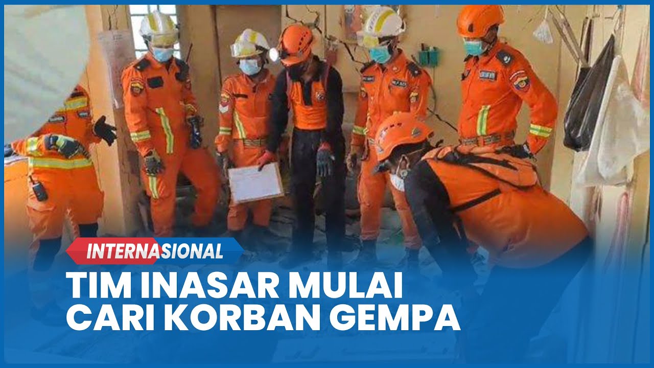 Bawa Anjing Pelacak, Tim Inasar Indonesia Mulai Cari Korban Gempa ...