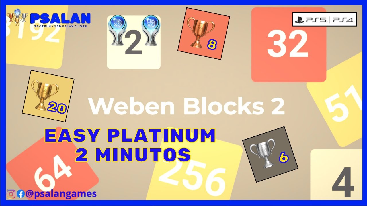 🏆Weben Blocks 2 - Easy Platinum 2 Minutos (PS4/PS5) - YouTube