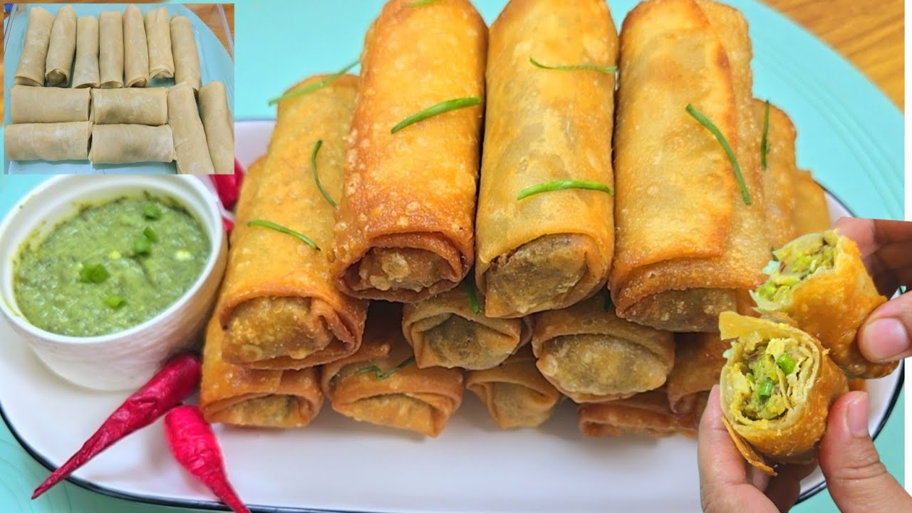Veg Spring Rolls With Homemade Sheets|Snacks | Make and Freeze Ramadan ...