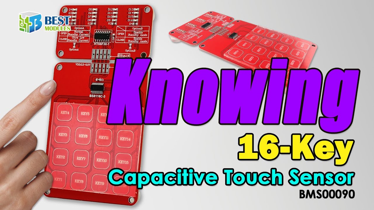 How to use the 16-Key Capacitive Touch Sensor BMS00090? - YouTube