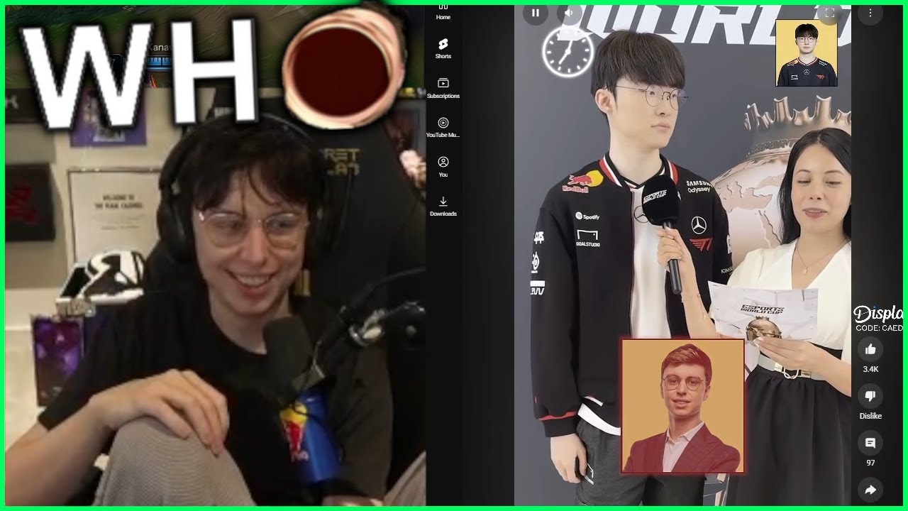 Caedrel Gets WHO'D By FAKER - YouTube