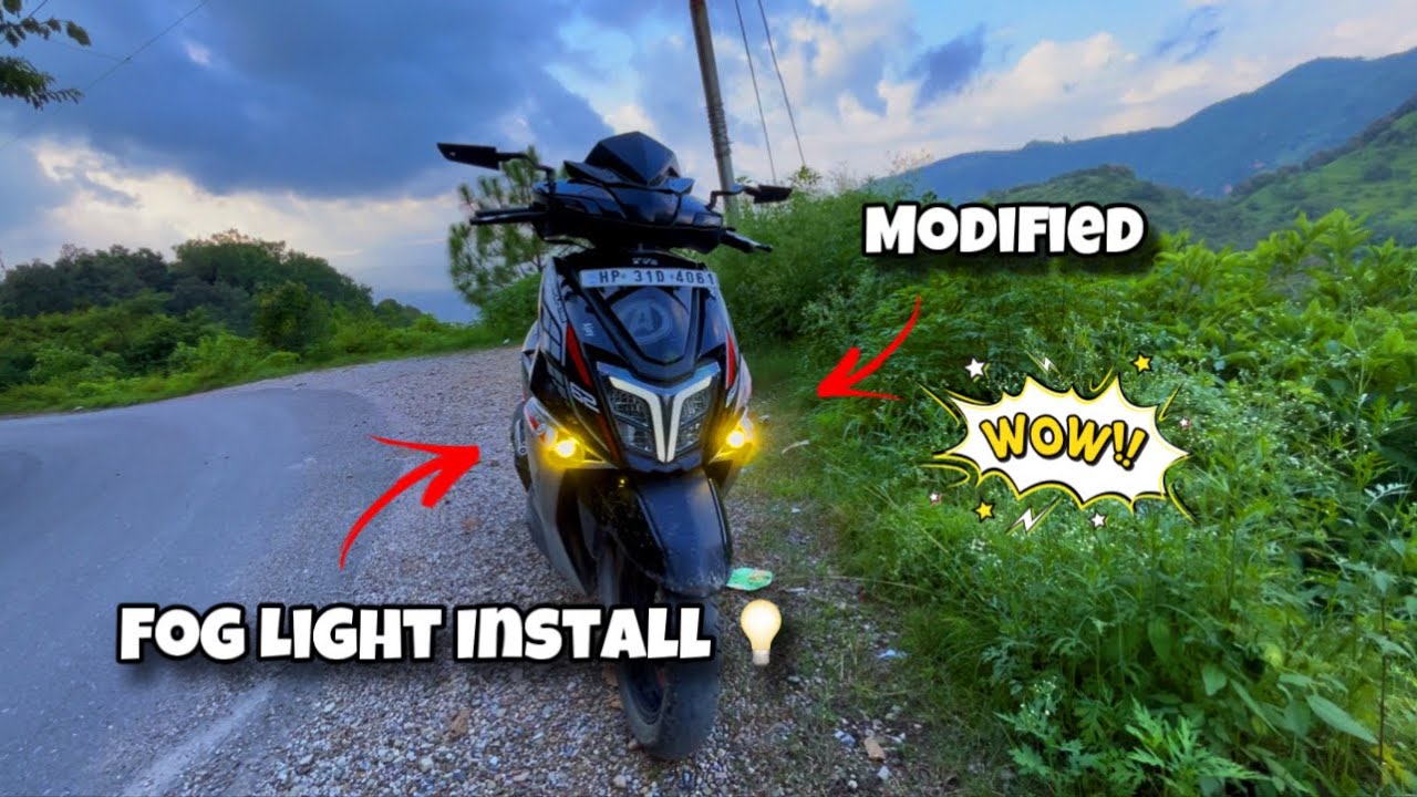 Ntorq Fog Light Install - YouTube
