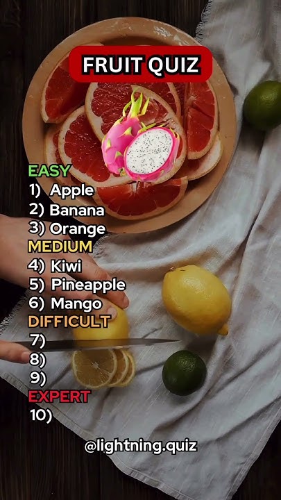Guess the fruits. Can you recognize all ten? #quiz #guess #fruit # ...