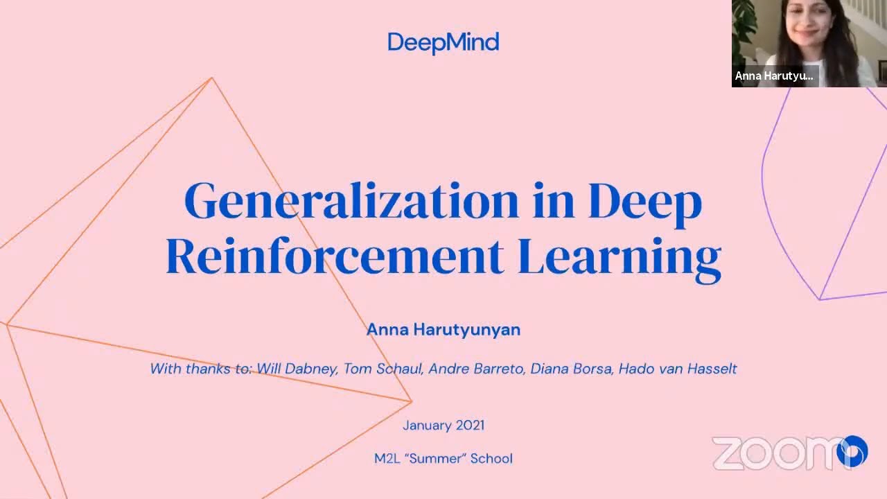 2021 4 3 Generalization In Deep Reinforcement Learning Anna Harutyunyan Youtube