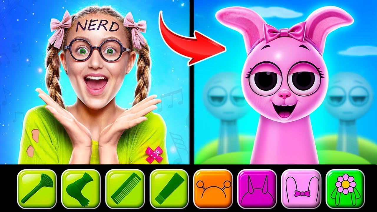 Ekstremalna Metamorfoza Różowej PINKI! Transformacja Incredibox Sprunki ...