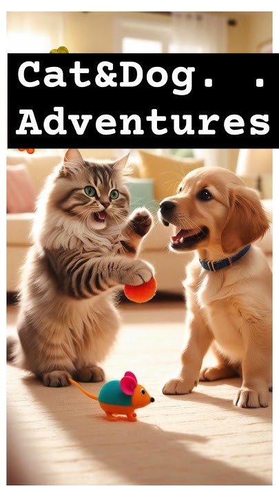 "Unlikely Friends:Cat and Dog Adventures"#cat #dog #furry #pets #animal friends #shorts # ...