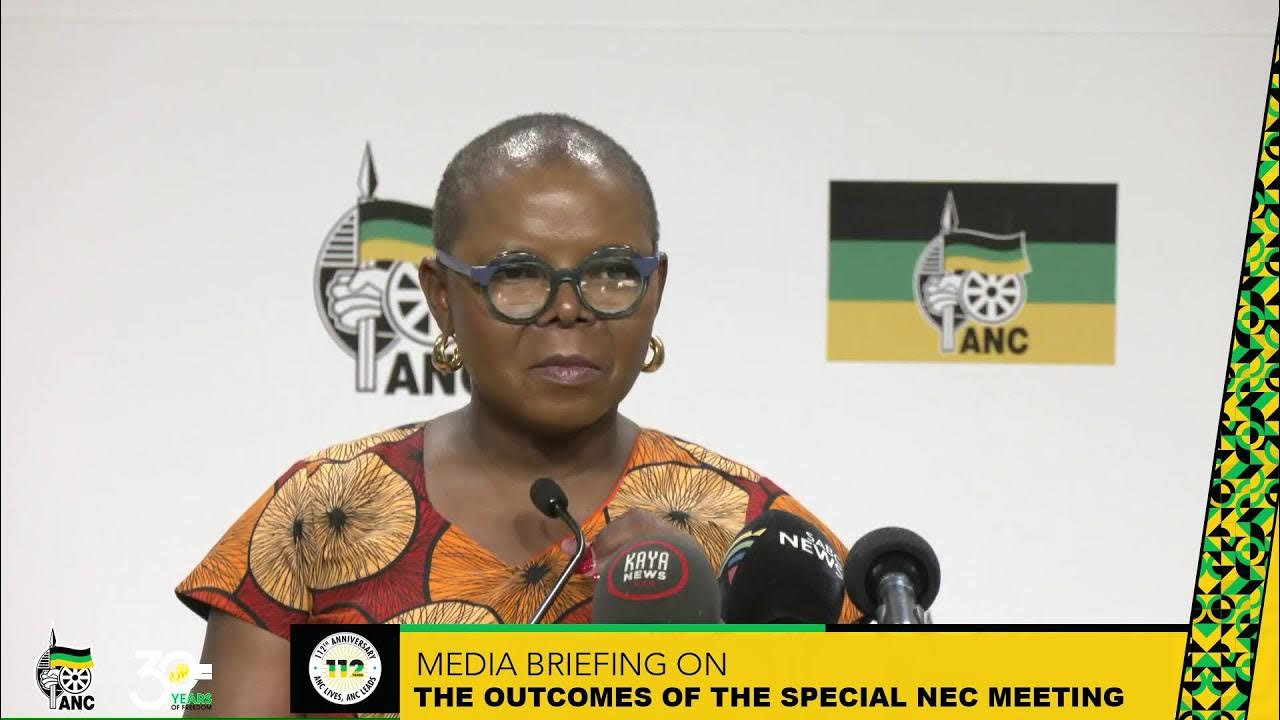 [WATCH LIVE] ANC Secretary General Fikile Mbalula briefs the media on outcomes of the Special ...