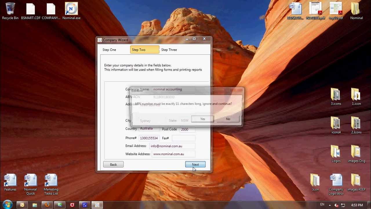 Nominal Accounting Software - New company wizard - YouTube