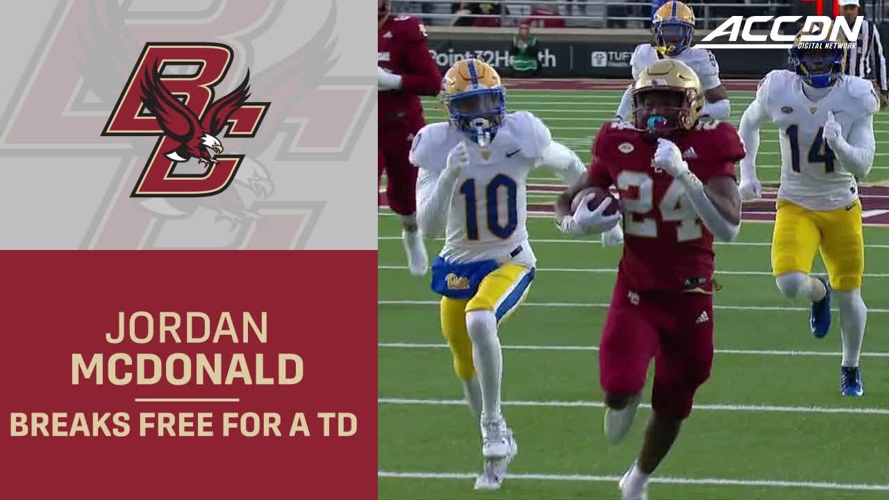 Boston College's Jordan McDonald Breaks Free For A TD - YouTube