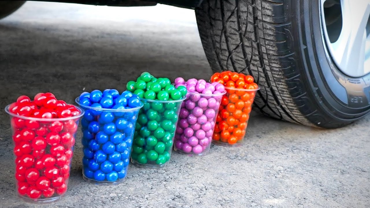Experiment Car vs Marble & Pepsi Balloons | Crushing Crunchy & Soft ...