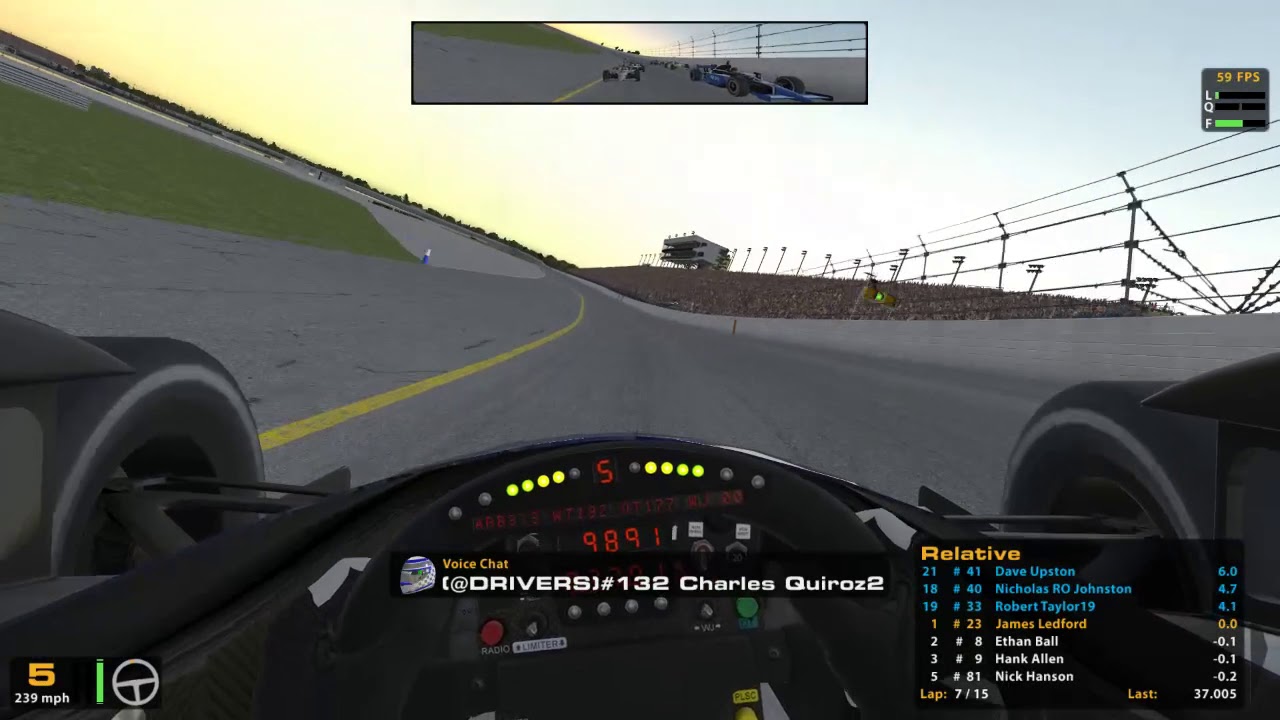 Old Indy cars at Daytona on iracing - YouTube
