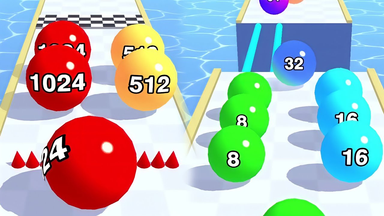 Ball Run 3D - 2048 - Gameplay Level 10 - 11 - 12 - 13 ( Android & IOS ...