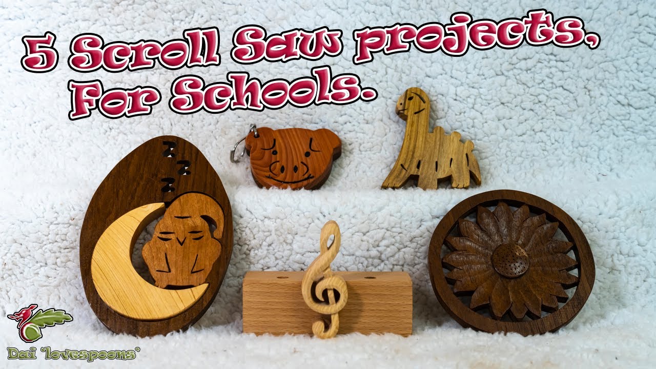 5 scroll saw projects for schools. - YouTube