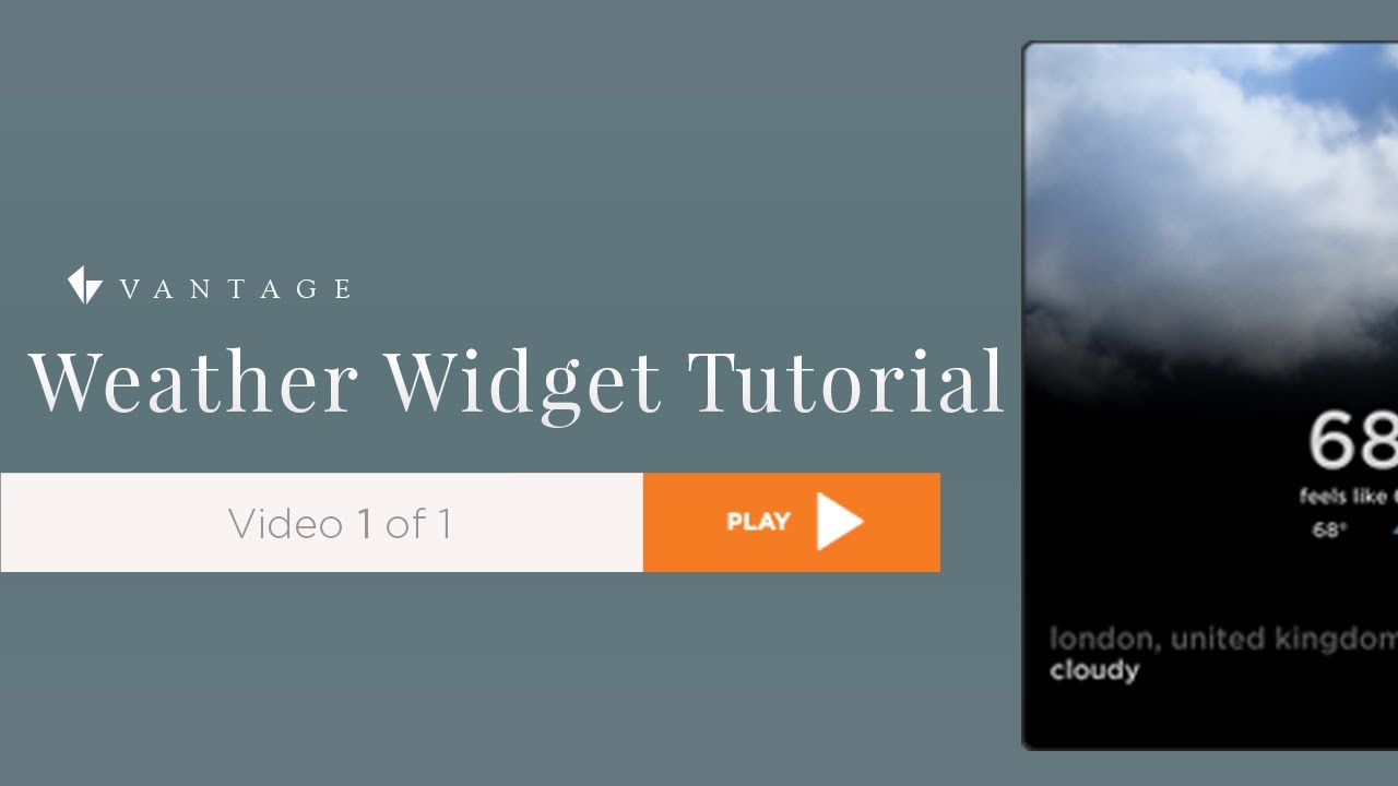 Vantage Equinox 73 Weather Widget - YouTube