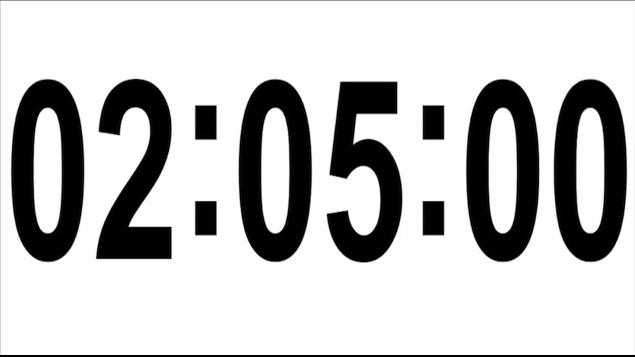 125 MINUTES TIMER # 2 HOURS 05 MINUTES TIMER • COUNTDOWN TIMER WITH ...